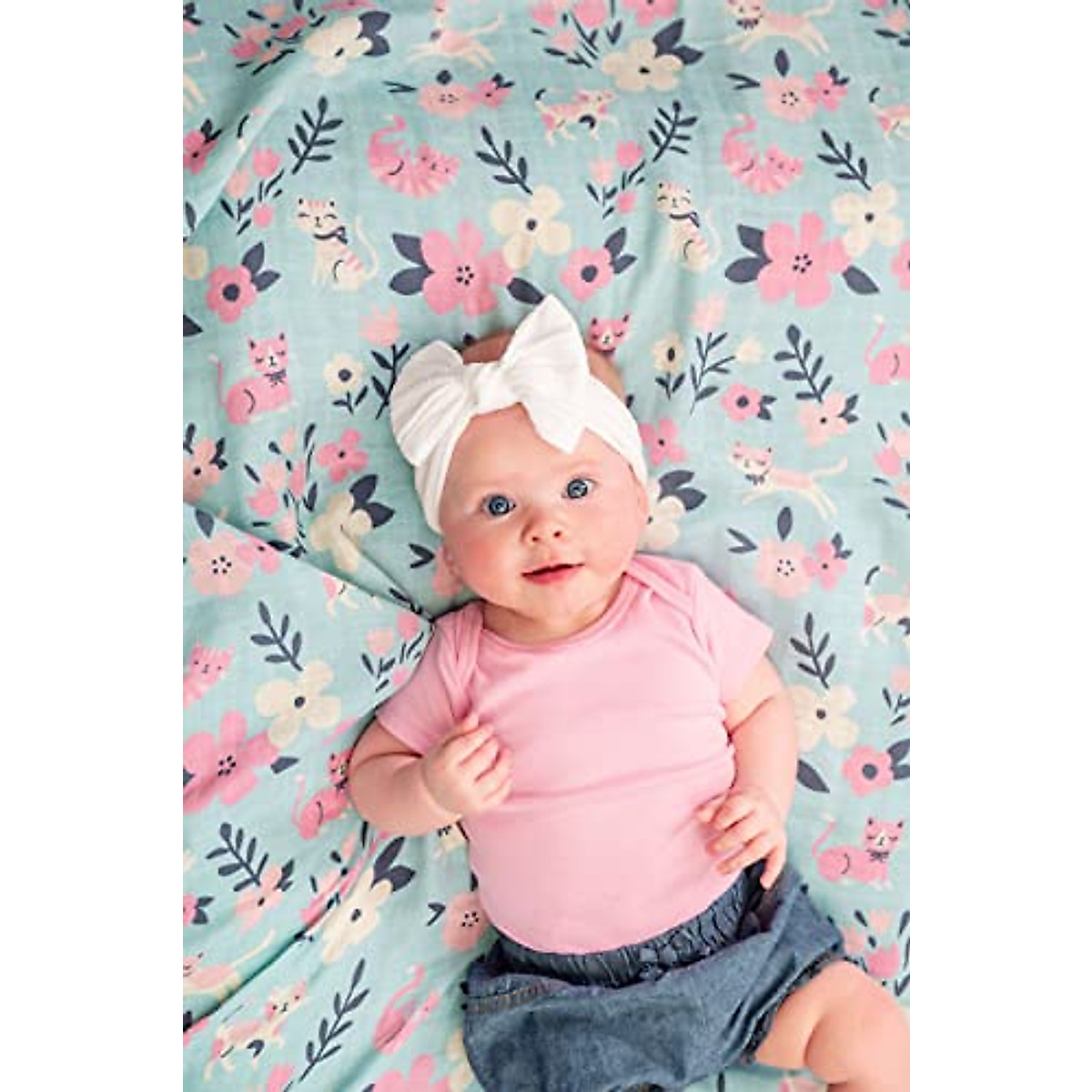 Stephen Joseph, Muslin Swaddle Blanket for Baby Girls and Boys, Newborn Receiving Blanket for Swaddling, 100% Cotton Baby Swaddle Wrap, Receiving Swaddle Wrap, 47 x 47 inches