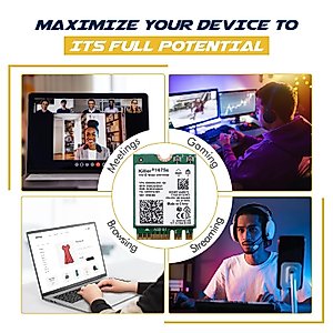 HighZer0 Electronics AX1675x Killer Series Upgraded WiFi 6E Adapter | Gaming WiFi Adapter | M.2 Wifi Card | 2.4 Gbps WiFi for PC | Supports Bluetooth 5.3 & Intel, AMD with Windows 10+, Linux (AX1675x)