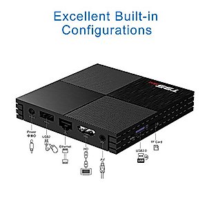 T95 Mini Android 9.0 TV Box, TUREWELL Android TV Box 2GB RAM 16GB ROM Video Box H6 Quadcore cortex-A53 Smart TV Box 2.4GHz WiFi 3D 6K Android Box Streaming Media Player