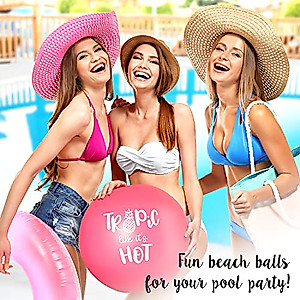 Bachelorette Beach Balls I Bachelorette Pool Floats (Set of 7) Beach Bachelorette Balls | Beach Bachelorette Party | Tropic Like its Hot | Complements Bachelorette Ring Pool Float
