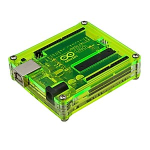 C4Labs Zebra Case Kit for The Arduino Uno R2, R3, R4, R4 WiFi (not Included) - Lazer Lime