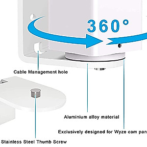 2 Pack Screwless Adhesive Wall Mount Compatible with Wyze Cam Pan V2 (2021 Release) &Wyze Cam Pan,2 Ways Installation VHB Stick On or Screws- Easy to Install, Full Tilt & Pan Function,No Drilling