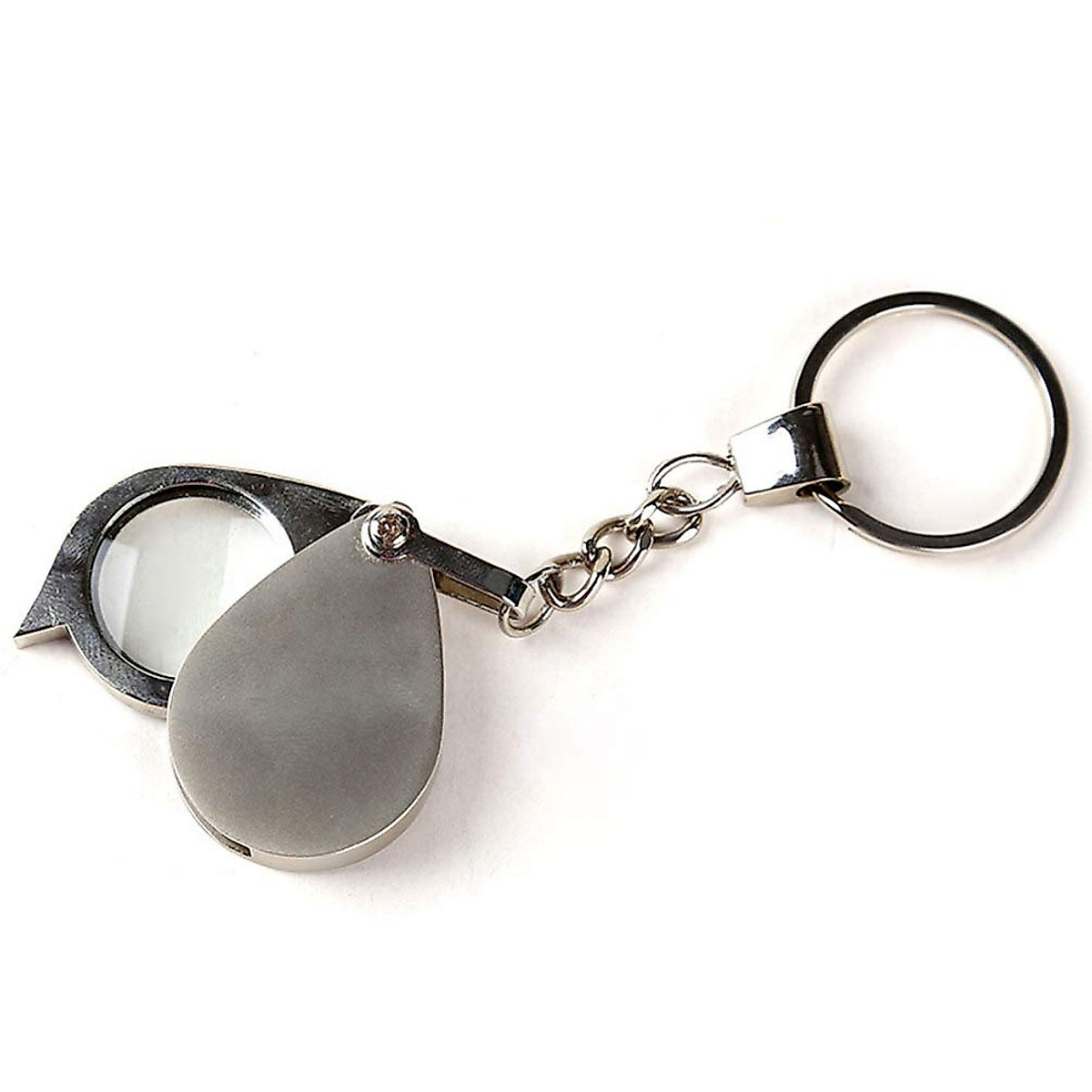 ARTIBETTER Magnifying Glass Keychain 10x Handheld Pocket Magnifier Small Folding Hand Held Magnifier for Reading Coins Hobby Travel