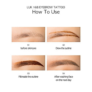 Luk Fixx 7Days Eyebrow Tattoo Pen,Eyebrow Tint,Korean Makeup,Long Lasting,Eyebrow tattoos Waterproof,Brow Tint Kit,Waterproof eyebrow,Dark Brown