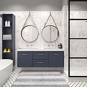 Abilliongo Bath Mat, Gray Bath Rug for Bathroom Non Slip Bathroom Rug Machine Washable Plush Water Absorbent Bathroom Mat Rugs(20"×32")