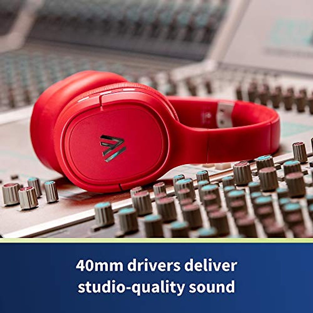 Altigo Wireless Bluetooth Headphones (Over Ear | Active Noise Cancelling) - Red