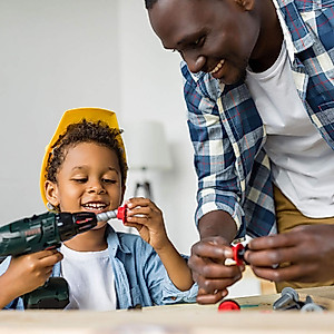 35PCS Kids Tool Set, Including Electronic Cordless Drill, Pretend Play Toy Tool Accessories and a Sturdy Tool Bag