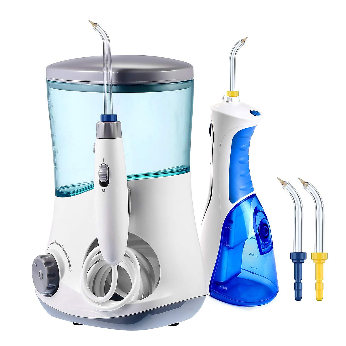 Yaomiao Replacement Tips Compatible with Waterpik 2 Colors Periodontal Tips Dental Water Flosser Replacement Flossers (Like WP-100) and Other Oral Irrigators (2 Pieces)