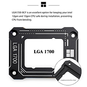 Thermalright Intel 13/14th Generation LGA1700 Anti-Bending Buckle,Curved Pressure Plate,CPU Fixing Buckle,CPU Stress Bending Correction Fixer, Fully Fitted and Fixed Without Trace Installation (Black)