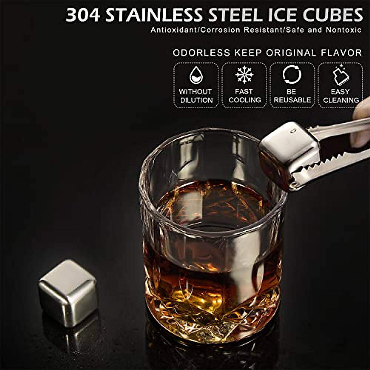 EAOAK Cocktail Smoker Kit with Torch-Whiskey Drink Smoker&4 Flavors Wood Chips-Old Fashioned Smoker Kit for Infuse Cocktail, Bourbon,Bar Smoker Set Gift for Men,Husband,Dad,Valentine's Day(No Butane)