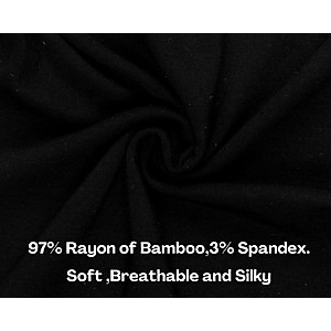 GUISBY Baby Rayon made from Bamboo Bodysuit, Cozy Long Sleeve Bodysuits Sleep'N Play Romper Black 3-6 Months