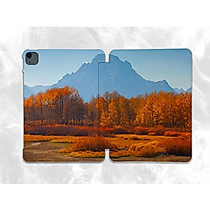 Mountain Autumn Leaves Nature case Compatible with iPad Mini Air Pro 7.9 8.3 9.7 10.2 10.9 11 12.9 inch Pattern Cover New 2022 2021 Trifold Stand 3 4 5 6 7 8 9 Generation 187 (10.9" Air 4)