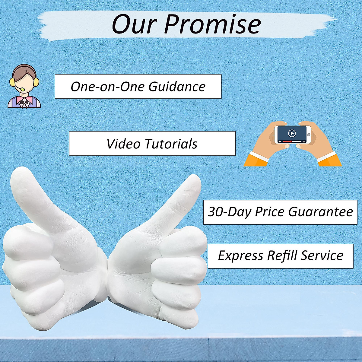 Hand Casting Kit Couples & Keepsake Hand Mold kit Couples for Holiday Activities, Molding Kits for Adults, Child, Wedding, Friends, Plaster Hand Mold Casting Kit by Godora