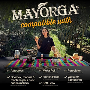 Mayorga Dark Roast Coffee, 2 lb bag - Café Cubano Coffee Roast - 100% Arabica Whole Coffee Beans - Smoothest Organic Coffee - Specialty Grade, Non-GMO, Direct Trade