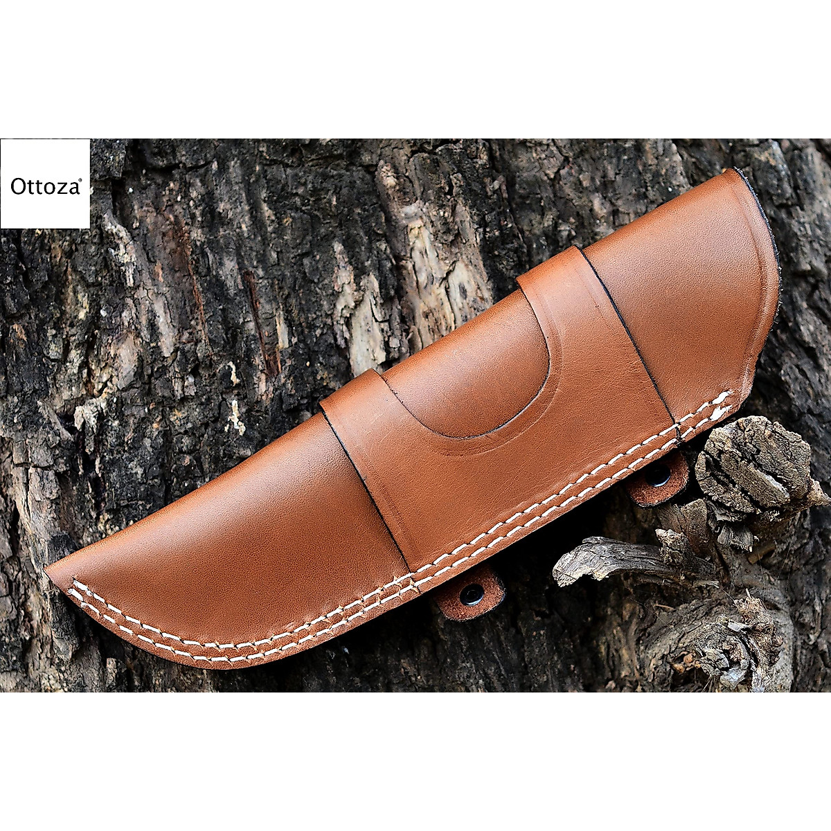 Ottoza TOP GRAIN Leather Knife Sheaths for Fixed Blade Knives, LEFT HAND Leather Knife Sheath for Belt, Leather Knife Holster Belt Knife Holder, Horizontal Knife Sheath for Belt No:102