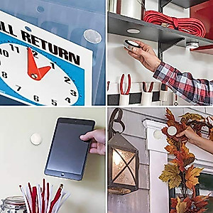 WXBOOM Self Adhesive Dots 1400pcs (700 Pairs) 0.79" Diameter White Hook & Loop Dots Sticky Back Coins 20mm for School Classroom Office Home