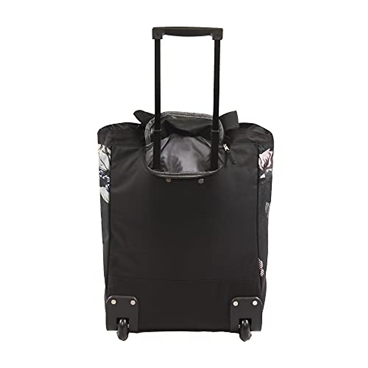 Pacific Coast Signature Large Rolling Shopper Tote, Black Floral