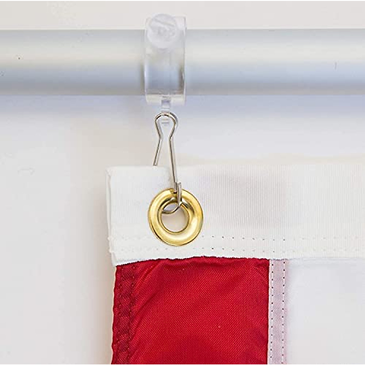 Grace Alley Flag Pole: 6 Foot Tangle Free Spinning Flag Pole. Residential or Commercial Flag Pole. Wind Resistant/Rust Free. (Silver)