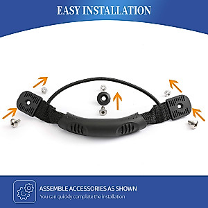 Anndason 4 Pcs Black Kayak Canoe Boat Side Mount Carry Handles/Paddle Park Kayak Handles and Hardwares
