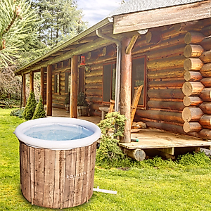 RQUYIYA Portable Ice Bath Ice Bathtub Pod Cold Plunge Tub Athletes Recovery Cold Water Tub Outdoor with Hand Pump Protective Cover for Adult Fitness Pro Upgrade