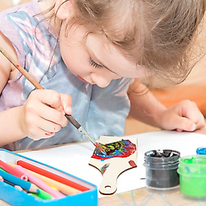 16PCS Mini Cutting Board Unfinished Wood Crafts with Handle Wooden Paddle Mini Charcuterie Boards Mini Cheese Board Wooden Cooking Butcher Block for DIY Kitchen Cooking Vegetables Decor and Crafting