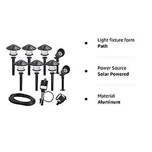 Hampton Bay Low-Voltage Black Outdoor Integrated LED Landscape Path Light and Deluxe Micro Spot Light Kit (8-Pack)