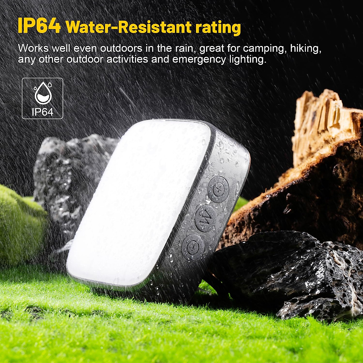 ROCKMASON RM-F5 LED Camping Lantern Rechargeable, 5200mAh Power Bank, Outdoor Flashlight, Magnetic Base Multi-Purposes Camping Light for Hurricane Emergency, Camping, Hiking and Power Outage (Grey)