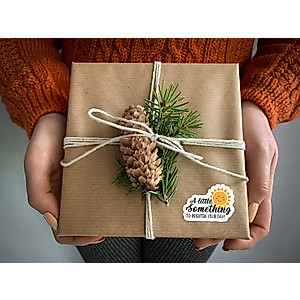 A Little Something to Brighten Your Day Cute Thank You Stickers, Small Business Online Retailers Stickers, Bakeries Packaging Stickers, Christmas, Thanksgiving Day, Birthday Party Favors Labels Gifts