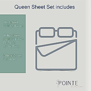 Pointehaven Heavy Weight Flannel Cotton Sheet Set, Queen, Snow Flakes