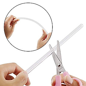 12 Pieces 11 Inches Clear Reusable Plastic Straws for Tall Cups, Tumblers and Mason Jars, BPA-Free Drinking Straw with 1 Cleaning Brush, NOT DISHWASHER SAFE