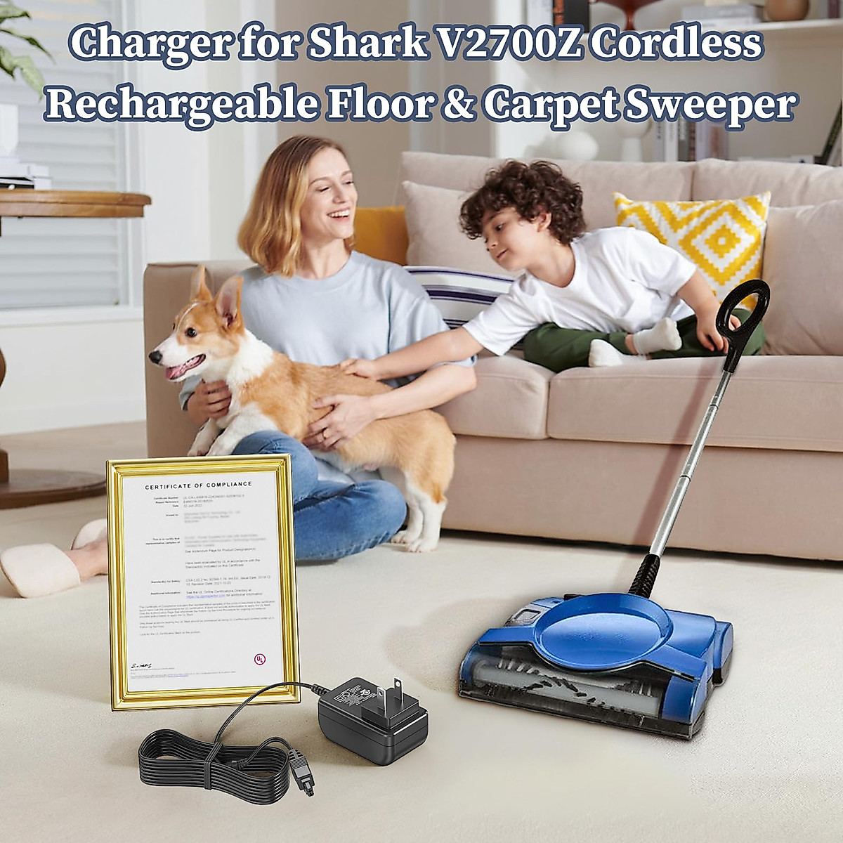 DONYOIE Charger for Shark V2700Z XA2700 V2930 Floor Carpet Sweeper Power Cord Replacement AC DC Adapter UL Listed Adaptor Supply