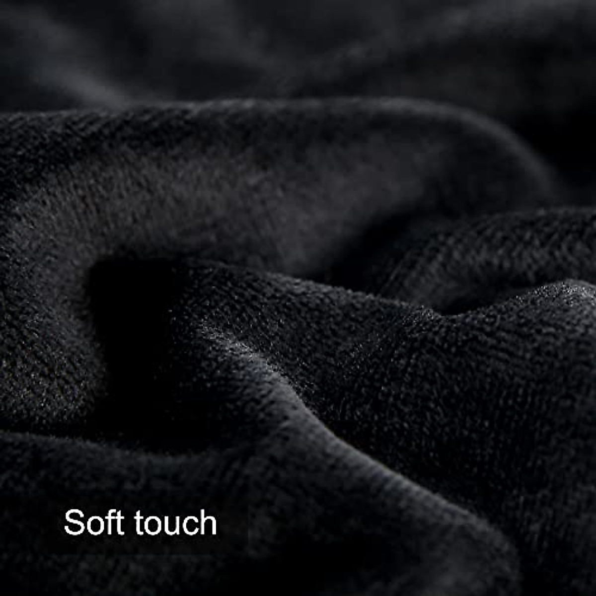 Best Season Pack of 2 Black Luxury Soft Velvet Square Decorative Throw Pillow Covers Decorative Pillowcase for Sofa Couch Bed 18×18 inches