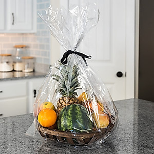 50 Pcs 18x30 Clear flat Cello/Cellophane Treat Bags for Gift Wrapping, Bakery, Cookie, Candies, Dessert, Gift Baskets, Presents, Weddings, Party Favors Packaging. (18x30)