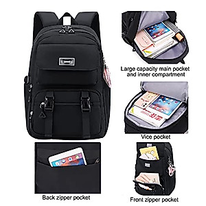 JiaYou Teen Girls Casual Backpack High Middle School Daypack Women Daily Travel Laptop Bag(2# Purple,35 Liters)