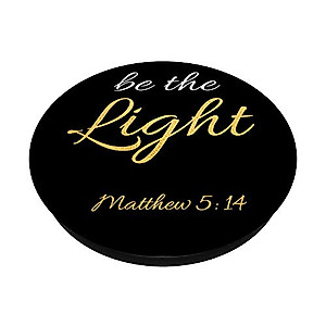 Cool Black Christian Bible Verse Gift Matthew 5:14 PopSockets PopGrip: Swappable Grip for Phones & Tablets