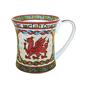 Royal Tara Set Welsh Red Dragon Cup, Welsh Daffodil Mug & Welsh Brew Tea(50 Teabags)