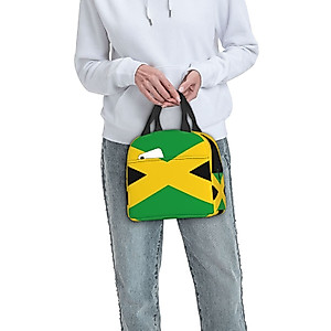 ZBRYNO Flag of Jamaica Handheld Aluminum Foil Padded Lunch Bag, Keep Your Food Cool or Warm for About 4 Hours