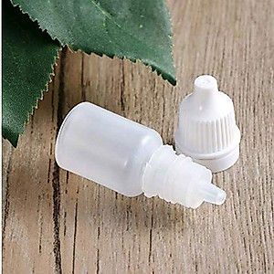 25Pcs 3ml Mini Empty Refillable Clear Plastic Dropper Bottles Portable Soft Squeezable Eye Liquid Storage Container with Plug and Screw Cap​