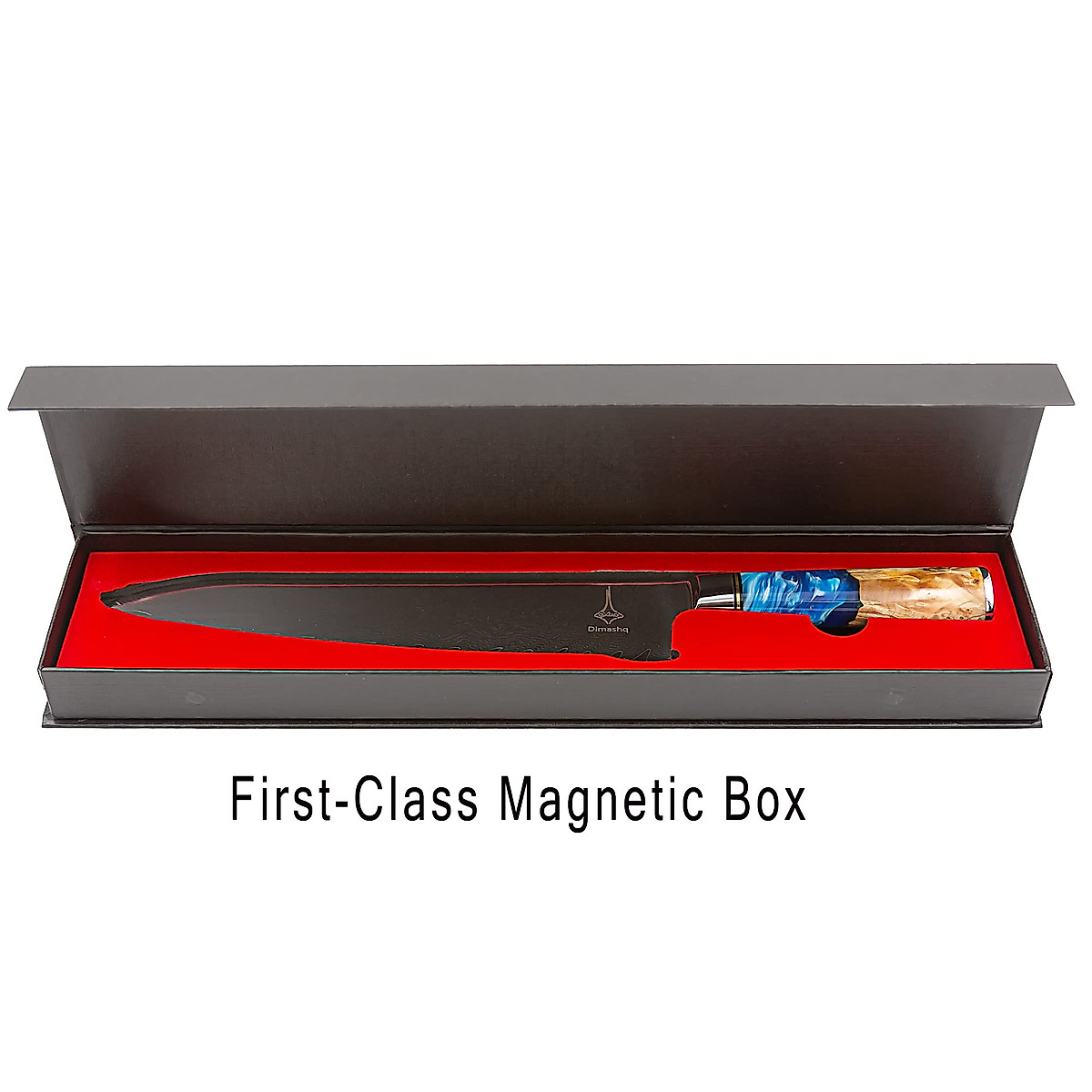 Dimashq Heavy Duty Kitchen Knife - 9.5 inch Japanese Sharp Damascus Steel Blade VG-10 Set with Resin + Color Wood Handle Kitchen Knives - Chef Knife Cooking Tools/Home/Gift