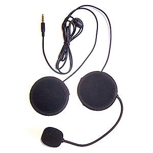 KOKKIA Sports/Motorcycle Helmet Stereo Earphones + Microphone (Black Cables): Attach to iPods/iPhones/iPads/Music/Audio Devices with 3.5mm Audio Jack.