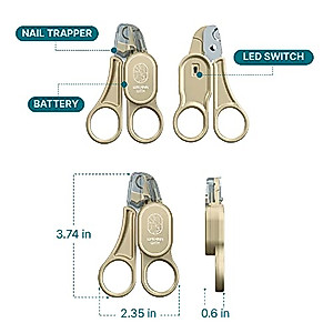 Walkinnwith LOOKUT Cat Nail Trimmers with Quick-Finder - Patent Designed Cat Claw Clippers - Cat Nail Clippers with Posco Steel Blades - Safe and Easy Cuts for Cats Claw Unas Garras de Gato