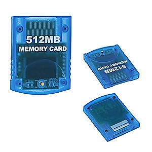 Mcbazel 512MB (8192 Blocks) Memory Card for Gamecube and Wii Console - Blue