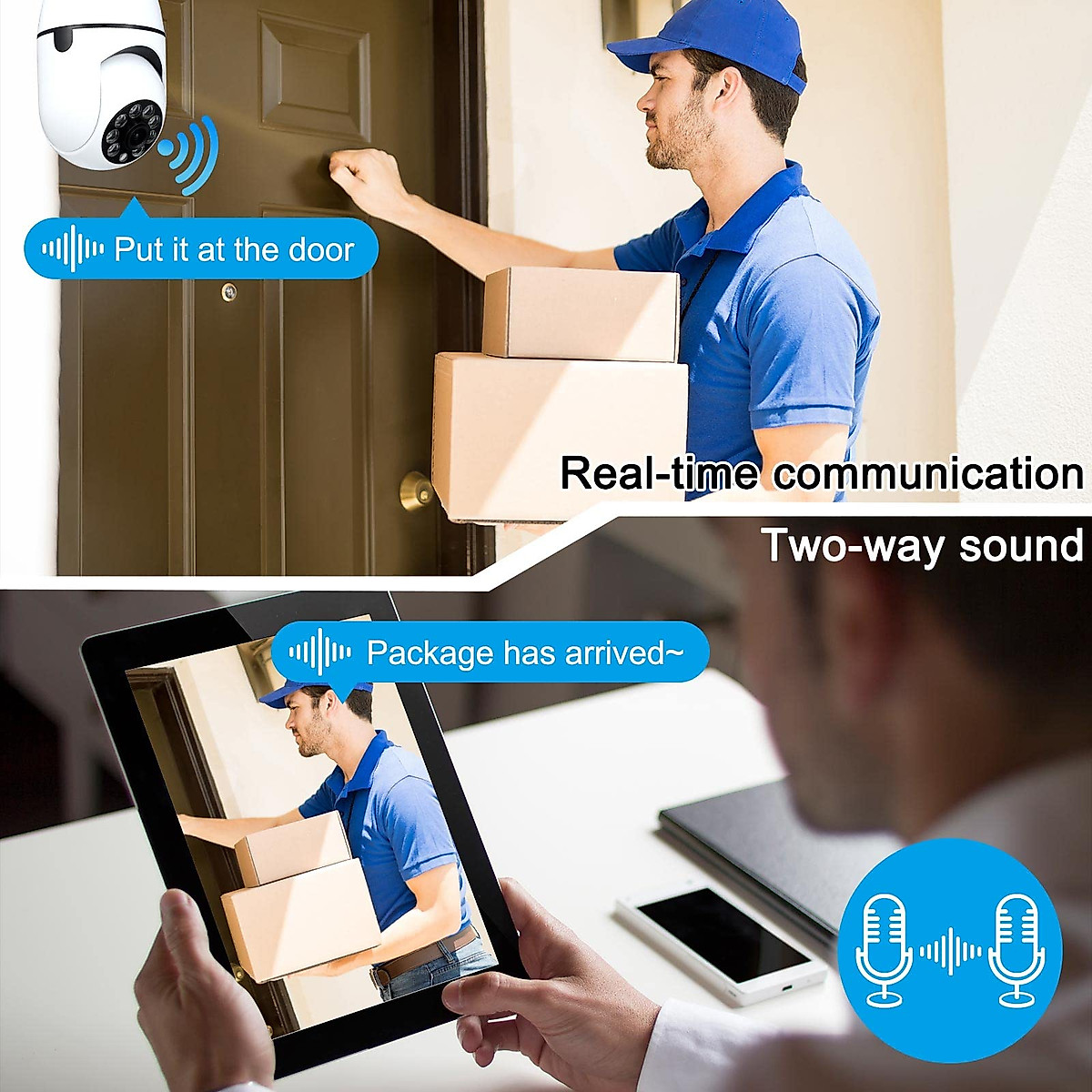 2K Light Bulb Security Camera 5GHz 2.4GHz Security Cameras Wireless Outdoor 360 Panoramic Surveillance E26/E27 Night Vision Lightbulb Camera Two Way Indoor Outdoor Compatible with WiFi (4 Pieces)