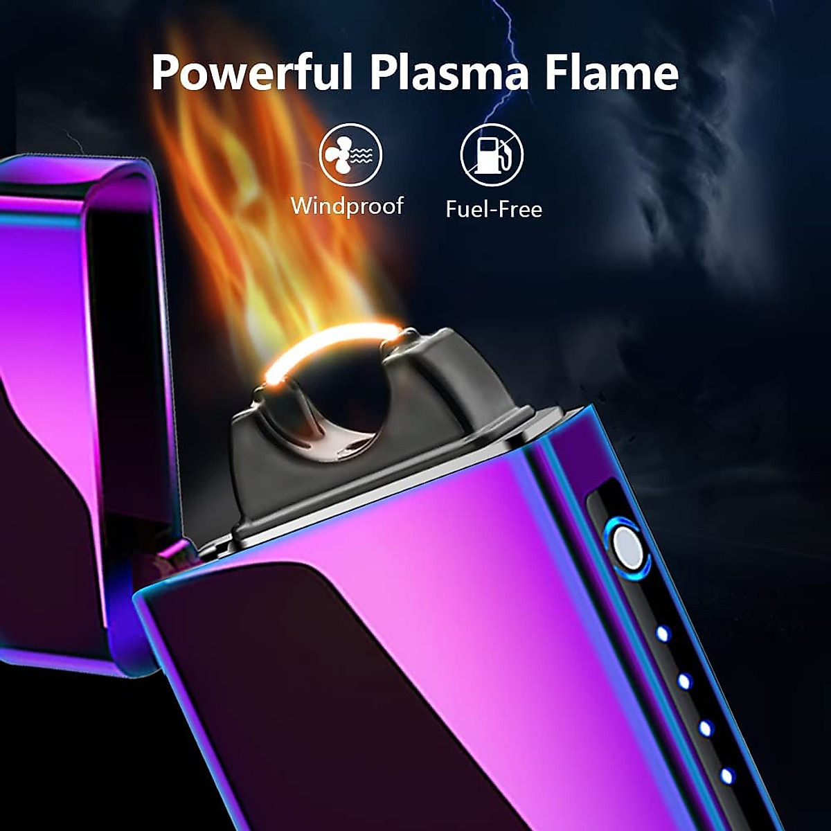 GADATOP Arc Plasma Flame Lighter USB Rechargeable Windproof Electric Lighter for Candle(Color)