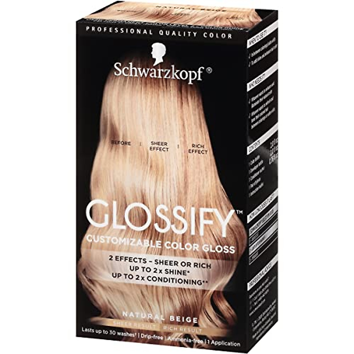 Schwarzkopf Glossify Customizable Color Gloss, Natural Beige