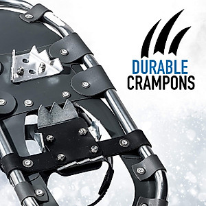 Franklin Sports Snowshoes for Men and Women - Lightweight Aluminum Snowshoes for Adults - Easy to Use Adjustable Snowshoes - Carry Bag Included - 36"