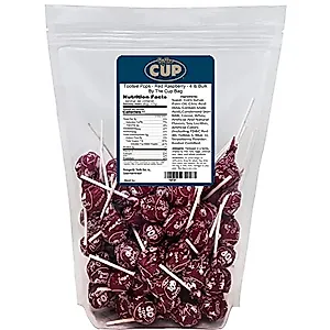 Tootsie Pops - Red Raspberry - 4 lb Bulk By The Cup Bag