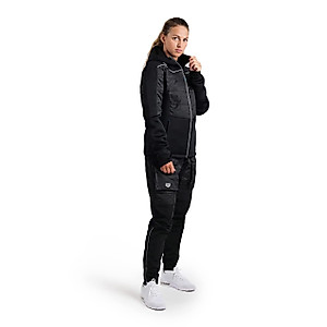 Arena Unisex Team Hooded F/Z Half-quilted Jacket, Black, X-Small