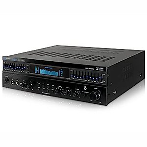 Technical Pro Professional 1500 watts Power Bluetooth Receiver with Built-in Equalizer, 5.1 Channel Home Theater, Dual Mic Inputs, 5 Band EQ & FM Radio