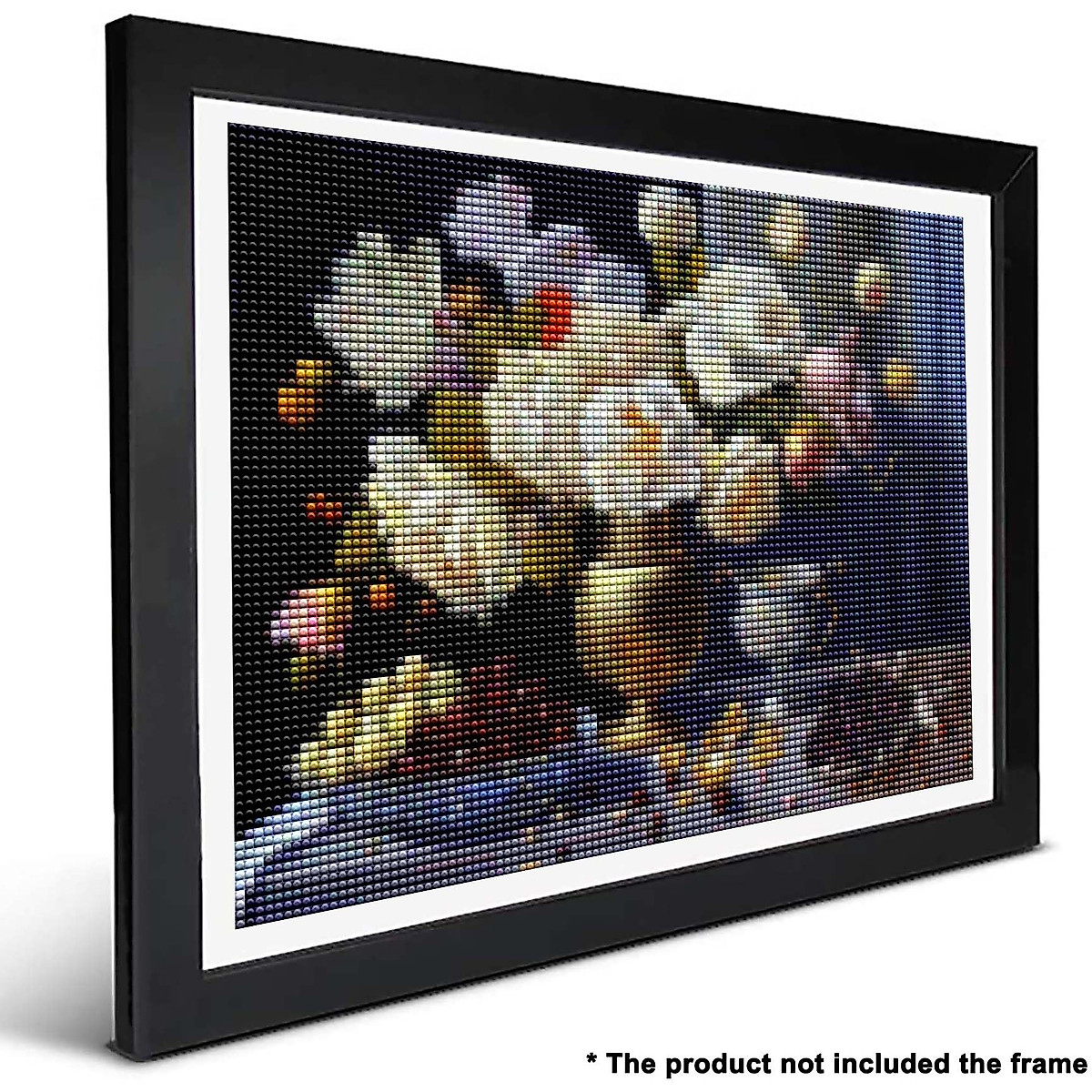 Ginfonr DIY 5D Diamond Art Kits for Adults, Flowers Fruit Table Diamond Painting for Adults, Diamond Art Plants Full Drill, Diamond Art Kits Embroidery Rhinestone Craft for Home Wall Decor 12*16 Inch